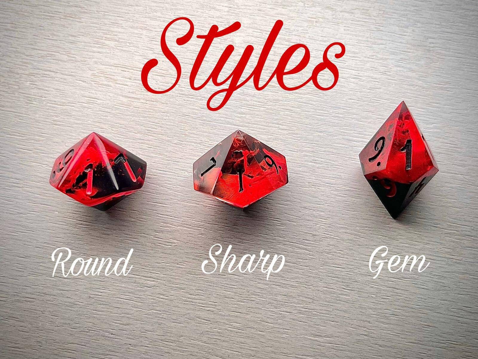 5d10 VAMPIRE BLOOD Dice Handmade Resin Dice Set With Box for - Etsy