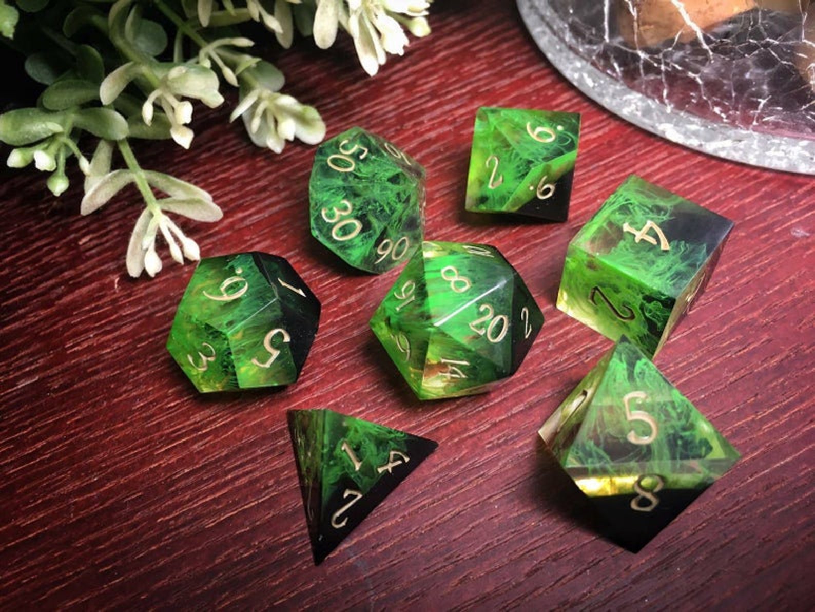 5d10 VAMPIRE BLOOD Dice Handmade Resin Dice Set with Box for | Etsy