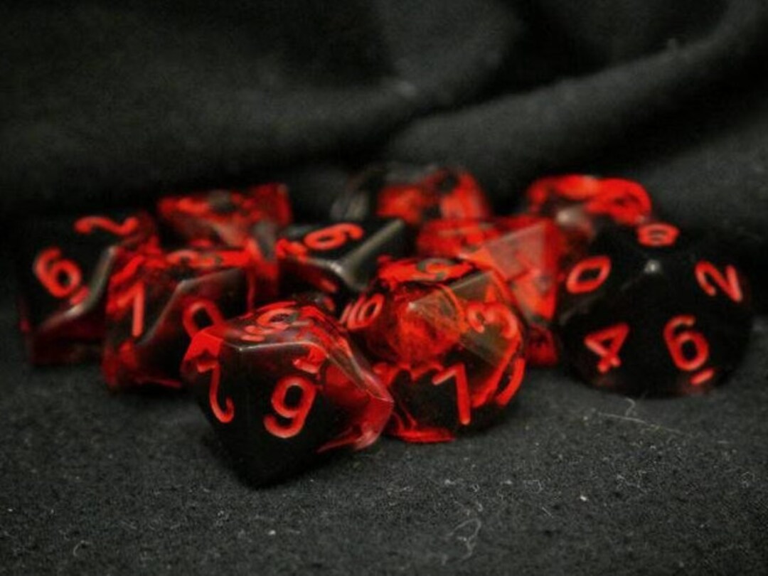 5d10 VAMPIRE BLOOD Dice | Handmade Resin Single or Set Made in Italy ...