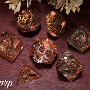 STEAMPUNK DICE | Clockwork Mechanism Handmade Set Made in Italy for ...