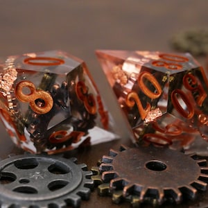 STEAMPUNK DICE | Clockwork Mechanism Handmade Set Made in Italy for ...
