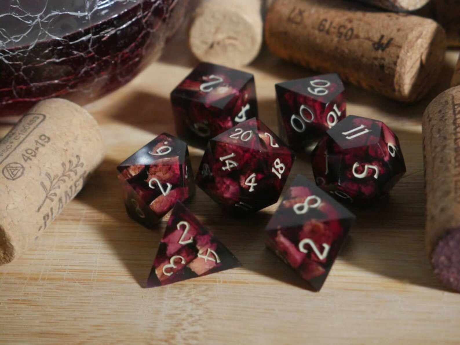 5d10 VAMPIRE BLOOD Dice Handmade Resin Dice Set with Box for | Etsy