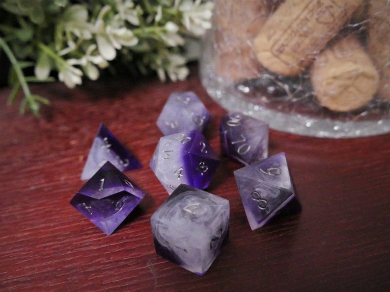 NECROMANCER DICE Handmade Resin Dice Set with Box for DnD | Etsy