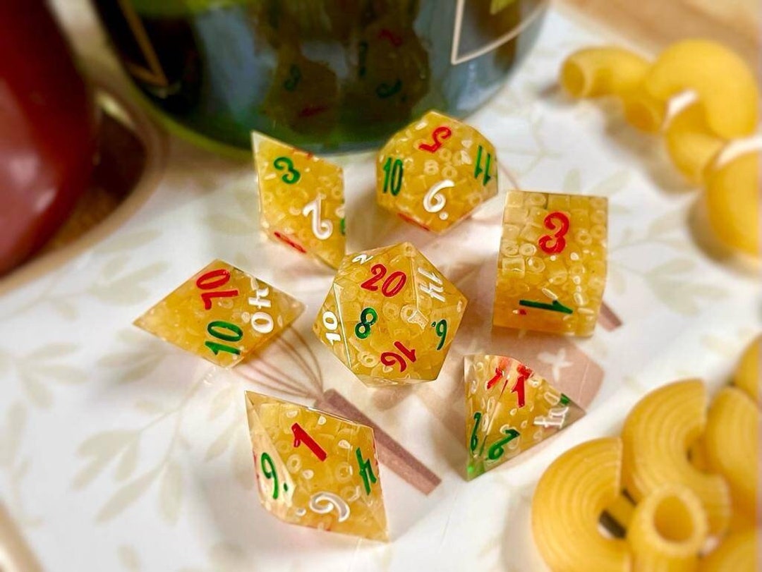 PASTA Dice Set: Handmade Resin Dice for Dungeons and Dragons - Made in ...
