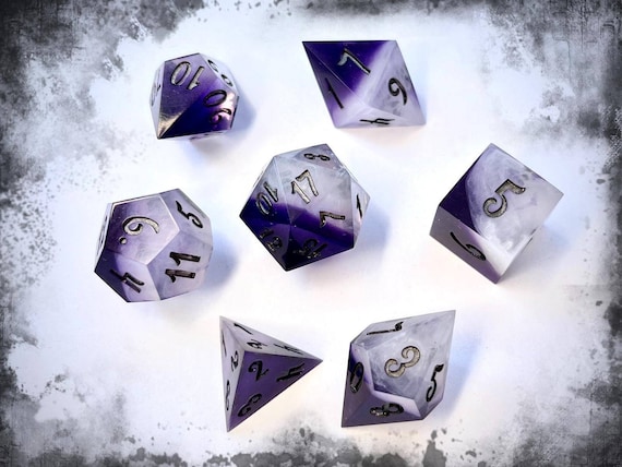 NECROMANCER DICE Handmade Resin Dice Set Made in Italy for - Etsy