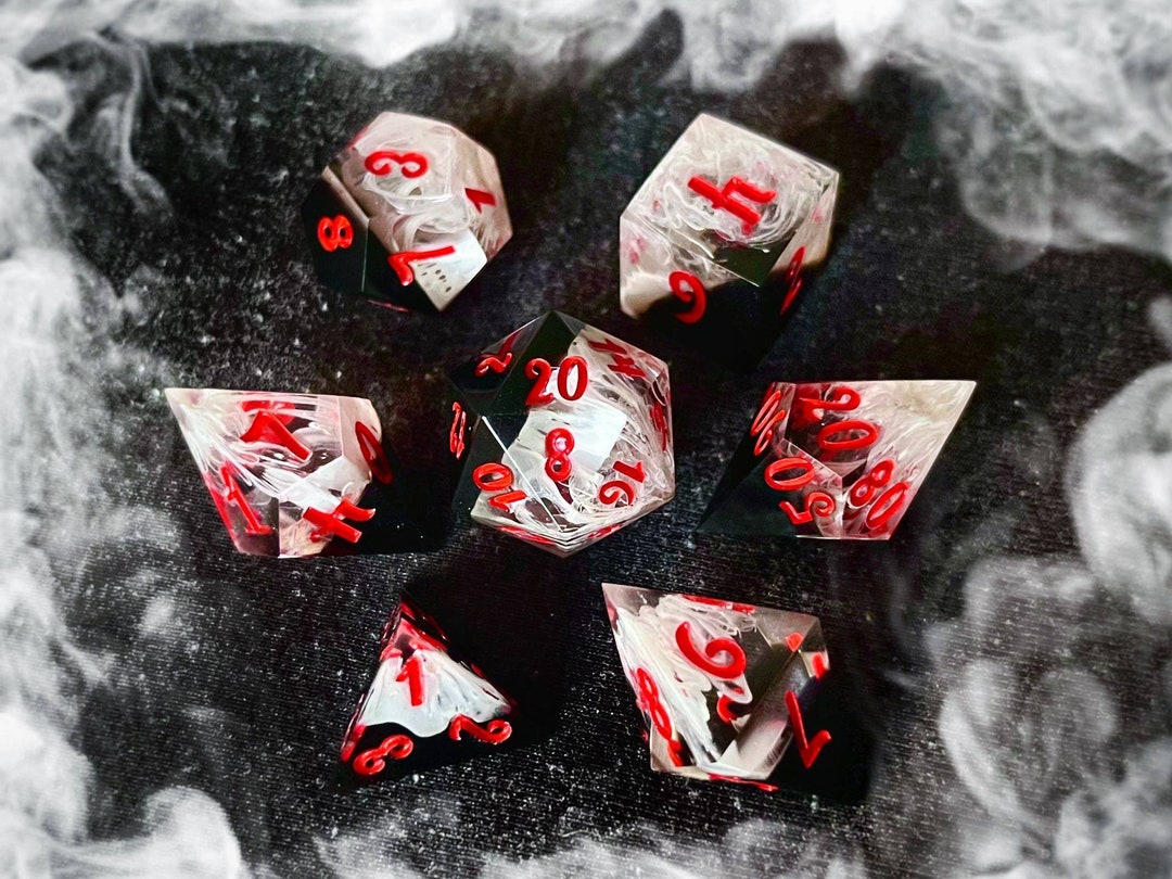 SHADOW ASSASSIN Dice Set: Handmade Resin Dice for Dungeons and Dragons ...