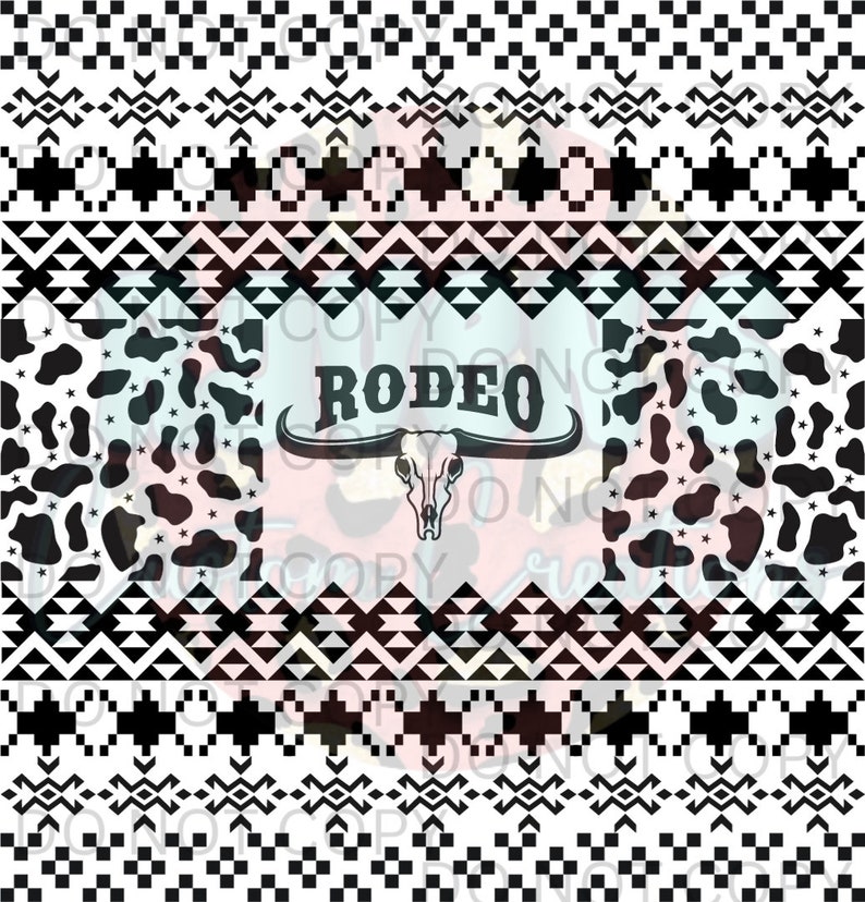 Seamless Western Rodeo Tumbler Wrap SVG PNG Digital File - Etsy
