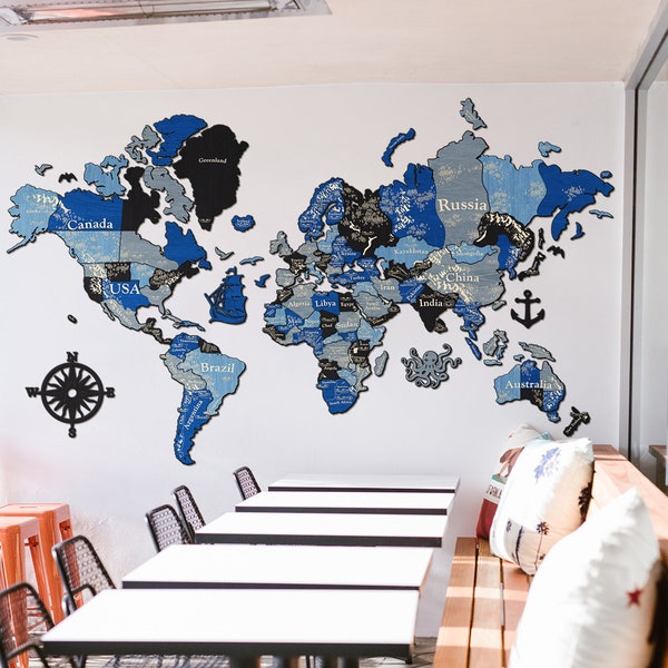 Extra Large Vintage Map - Etsy