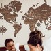 Extra Large Wooden Office Map Home Office Wall Decor Wood - Etsy