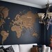 Large World Map Wall Hangings Wood World Map With Borders - Etsy