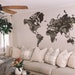Extra Large Black Wood Map of the World, Handcrafted Wooden World Map ...