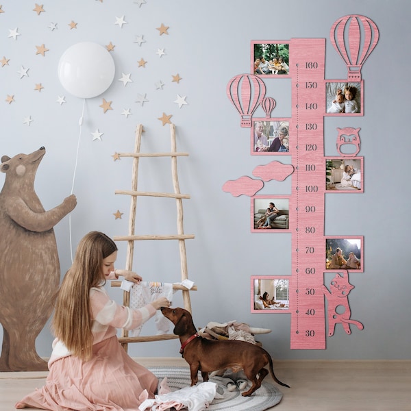Growth Chart With Picture Frames - Etsy