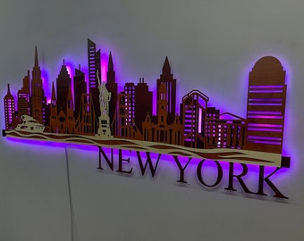 New York Skyline Led - Etsy