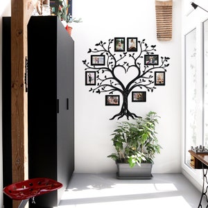 Wooden Tree of Live, Photo Frames Wall Collage, Family Photos Collage ...