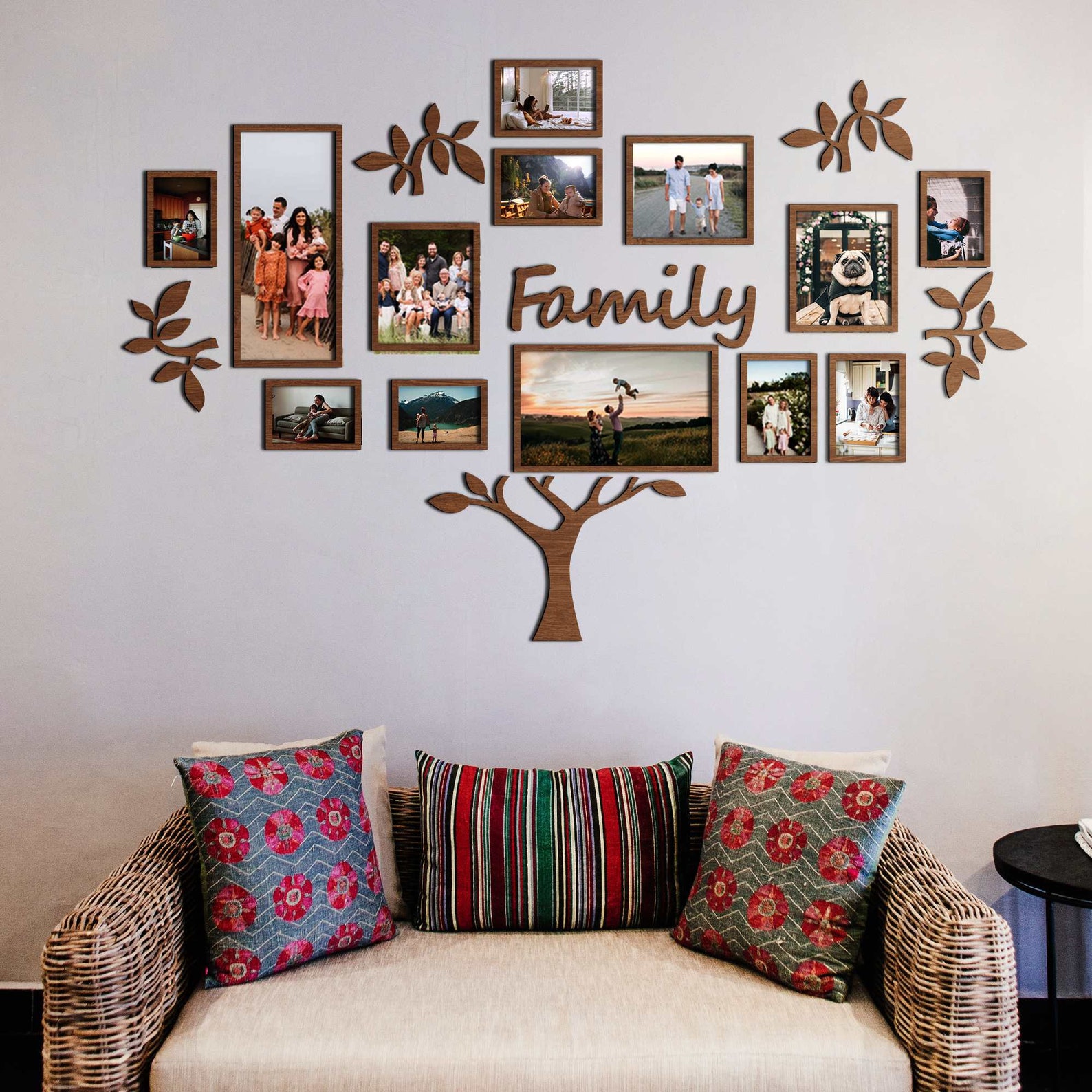 Family Tree Wall Art Photo Collage, Family Tree Charts, Family Photos ...