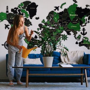 Extra Large Wall Map, 3D World Wall Map, Large 3D Map of the World, XXL ...