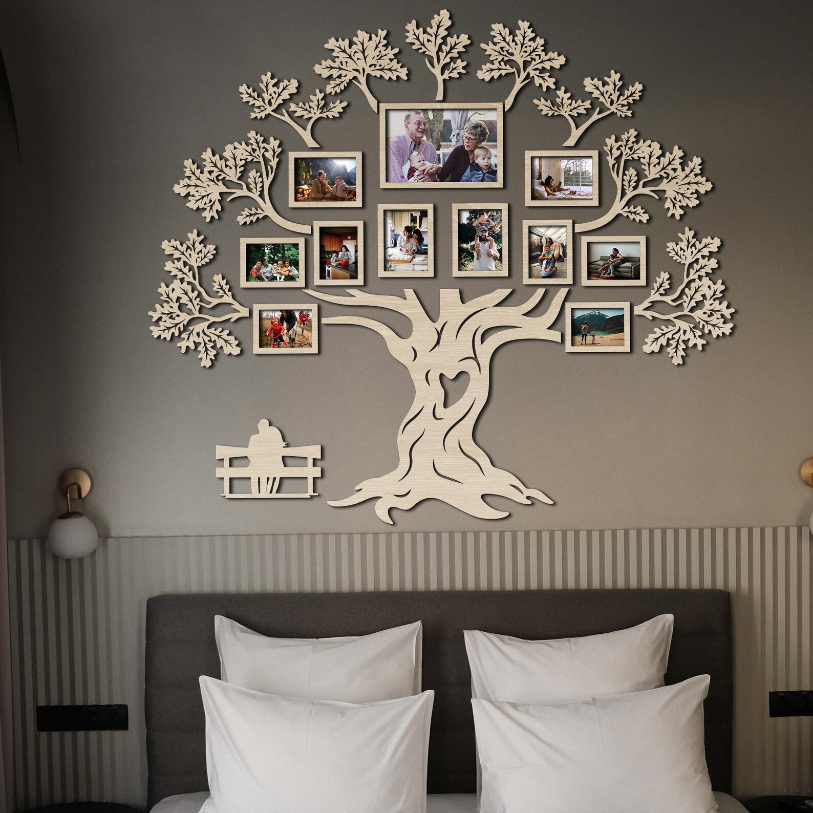 Family Pictures Tree, Family Photos Collage, Wooden Family Tree ...