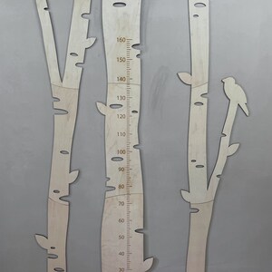 Birch Tree Growth Ruler, Nursery Wall Art, Light Wooden Height Chart ...