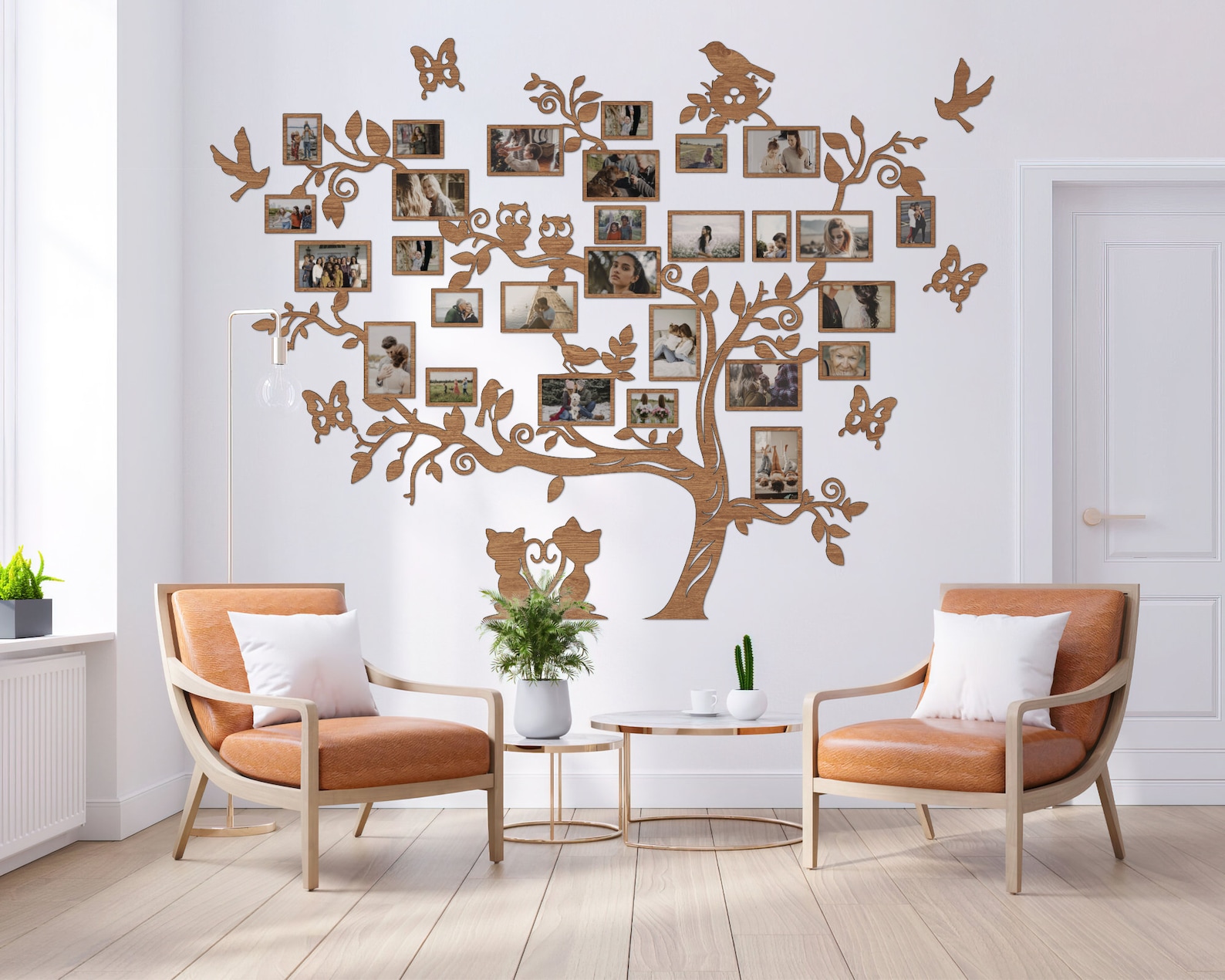 Photo Frames Collage Custom Family Tree to Decorate Hall | Etsy