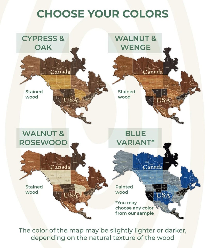 Wooden World Map in Blue & Grey Colors 3D Map of the World | Etsy