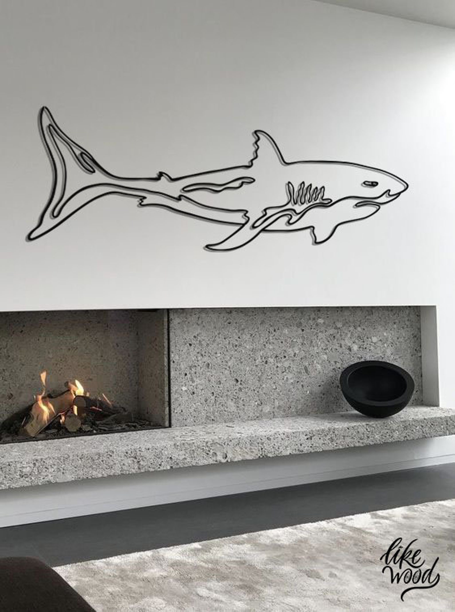 Shark Wall Decor by Justlikewood, Ocean Room Decor, Bedroom Wall Decor ...