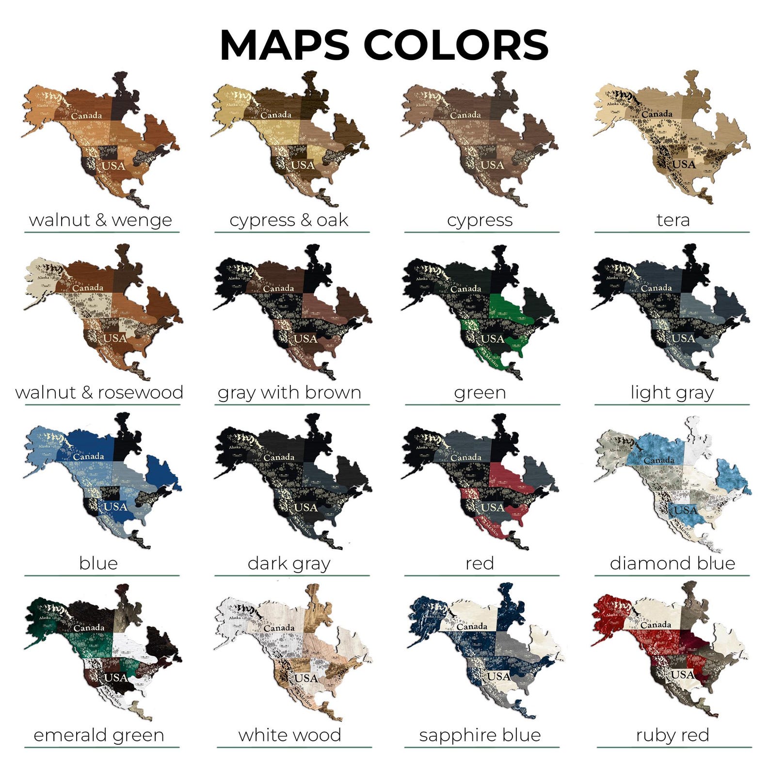 3D LED RGB Map of the World, Neon Map Wall, 3D Wooden World Map ...