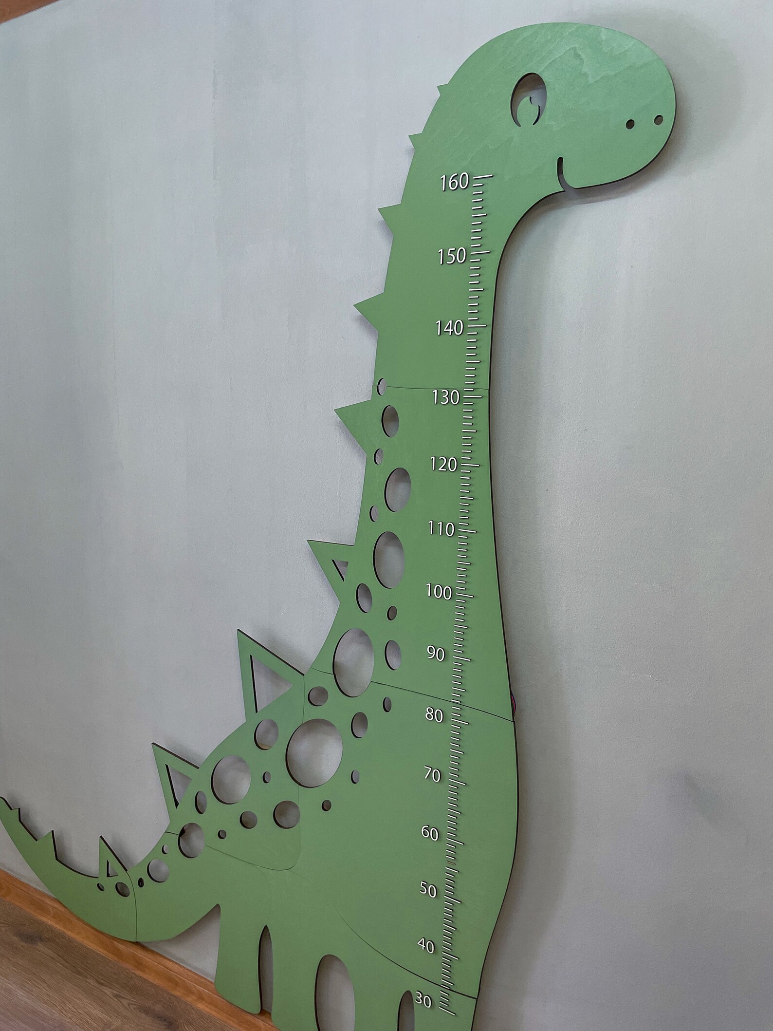 Dinosaur Growth Chart, Wooden Height Chart, Wooden Height Meter Sticker ...