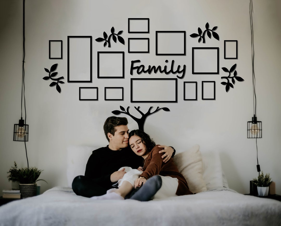 Family Tree Decal, Custom Family Portrait Photo Tree, Family Photo ...