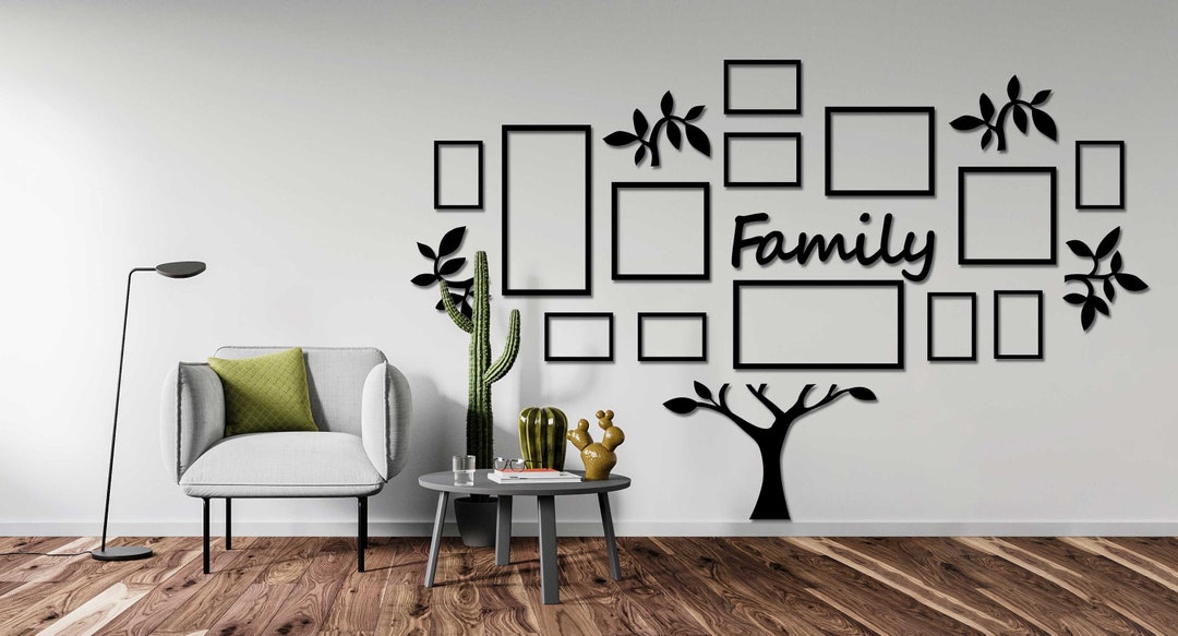 Family Tree Wall Art Photo Collage, Family Tree Charts, Family Photos ...