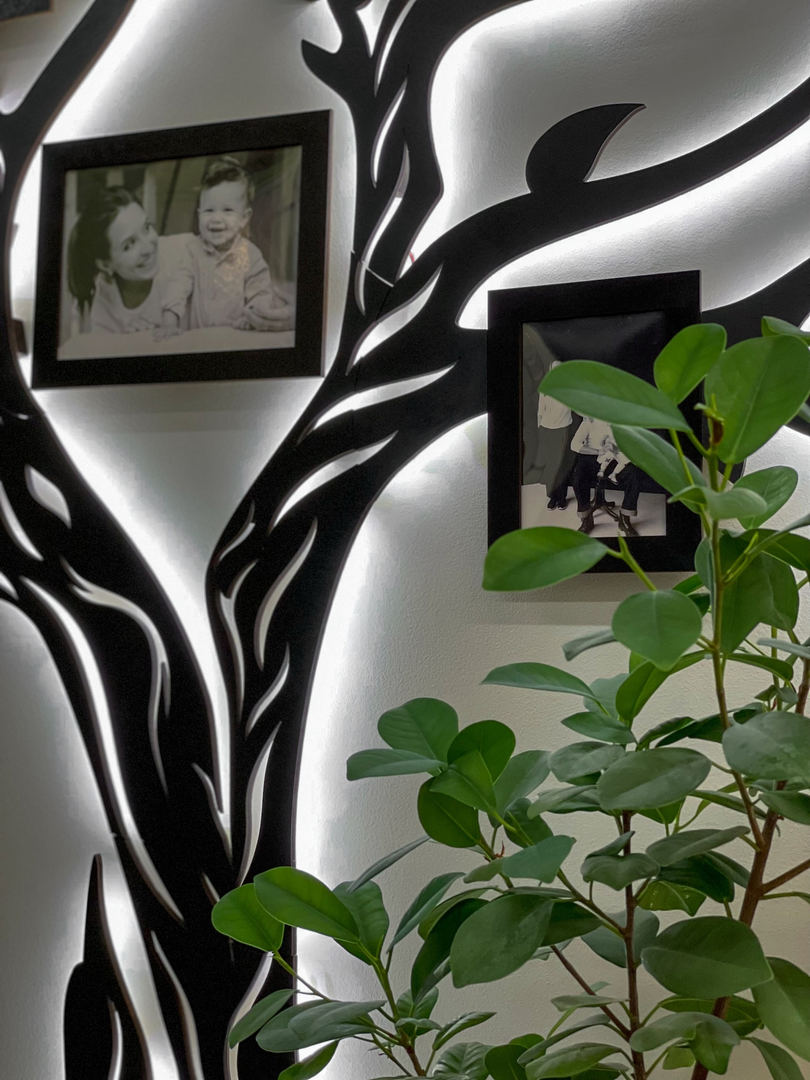 Led Family Tree Large Family Photo Collage Wooden Family | Etsy UK