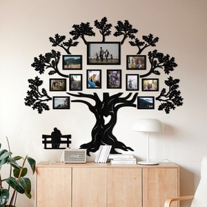 Family Pictures Tree Family Photos Collage Wooden Family - Etsy