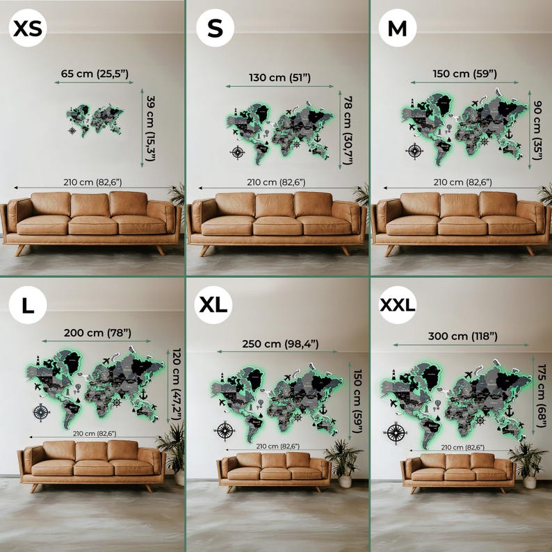 World Map With Led Lighting, World Map Push Pin, LED World Map, Wooden ...