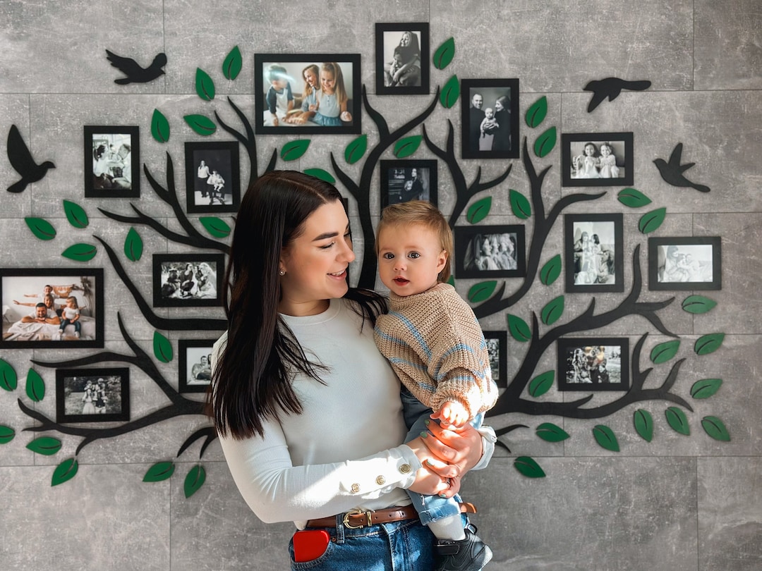 Large Family Tree With Photo Frames Collage, Large Family Tree, 5th ...