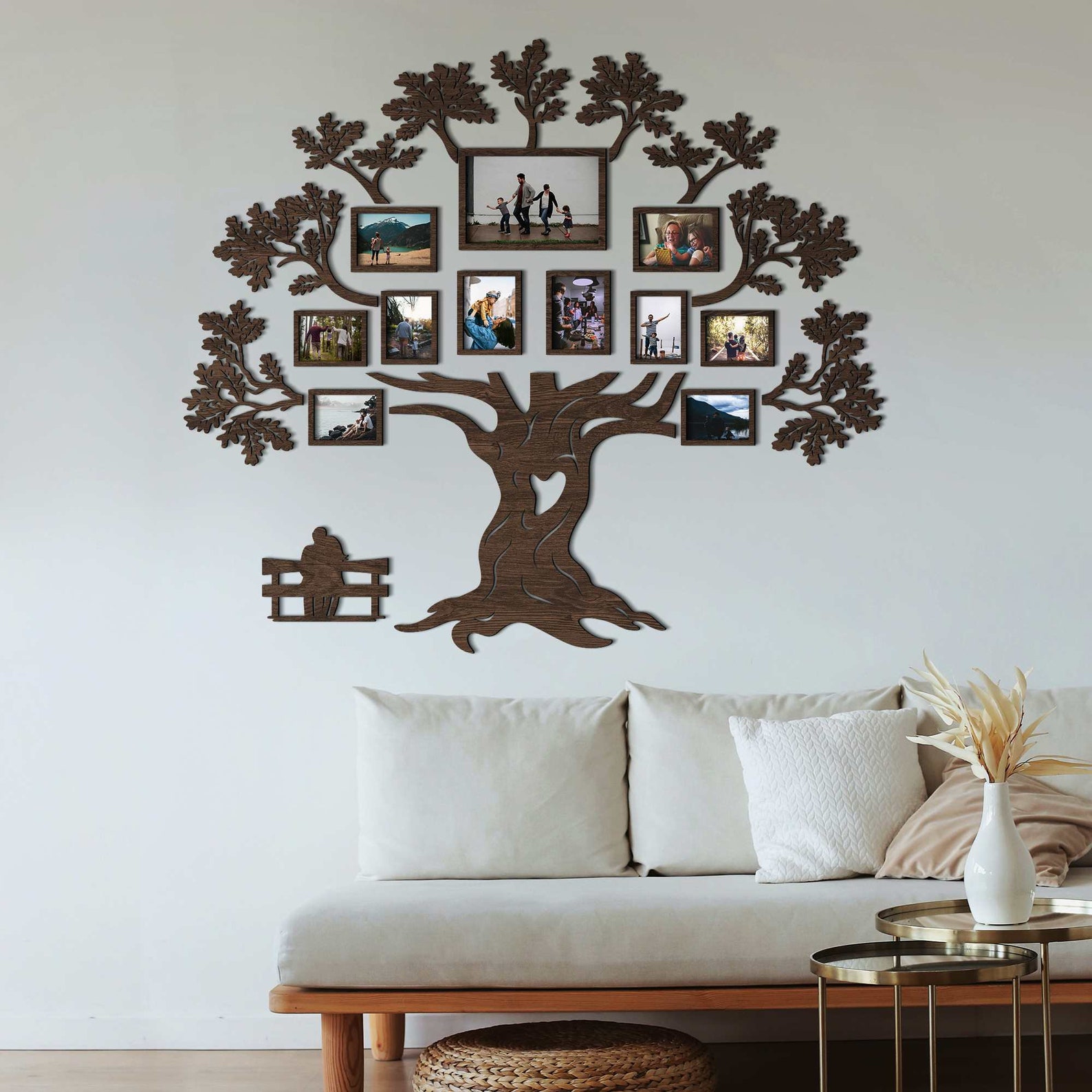 Family Pictures Tree, Family Photos Collage, Wooden Family Tree ...