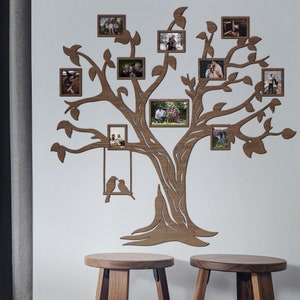 Extra Large Family Tree, 7th Wedding Anniversary Gift, Wooden Family ...