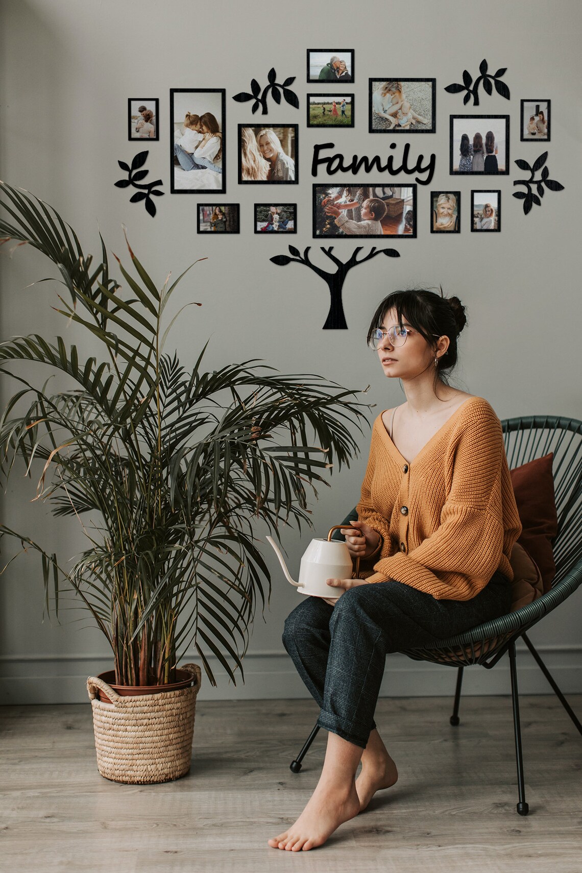 Family Tree Photo Collage Family Tree Chart Big Family - Etsy