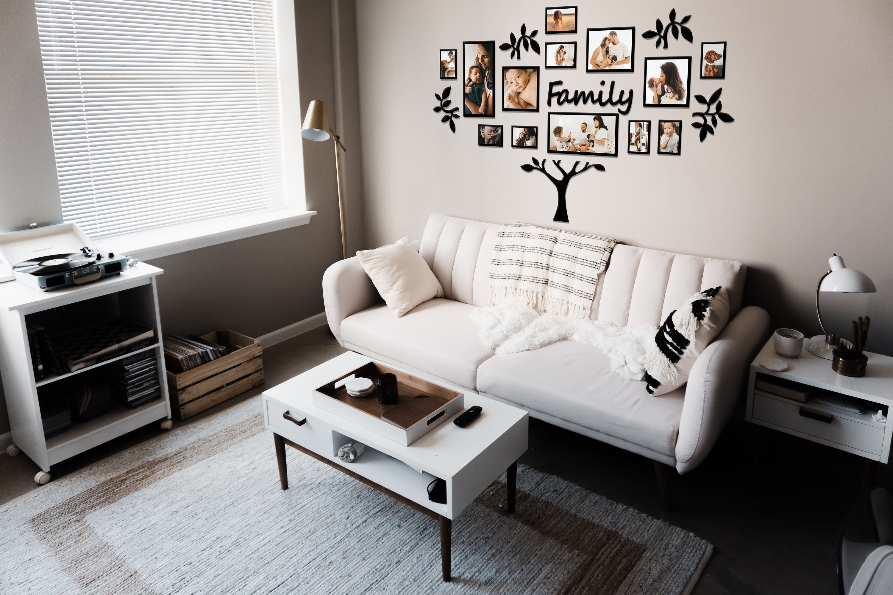 Big Family Tree Wood Wall Decal Happy Family Tree Wall | Etsy