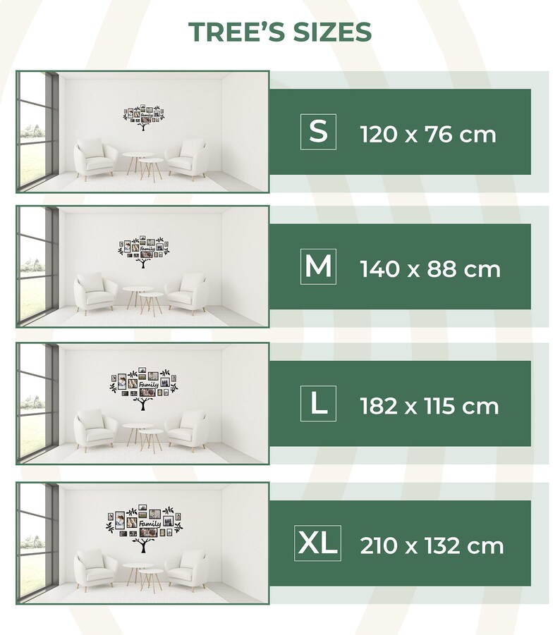 Large Family Tree Wooden Wall Decal Family Tree Wall Sticker - Etsy