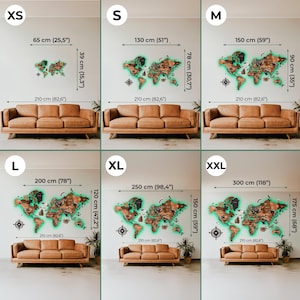 3D Led Backlight Map, Wooden Push Pin Map, RGB LED 3D Wood Family ...
