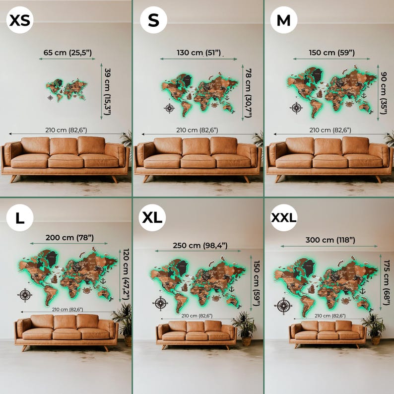 3D Led Backlight Map, Wooden Push Pin Map, RGB LED 3D Wood Family ...