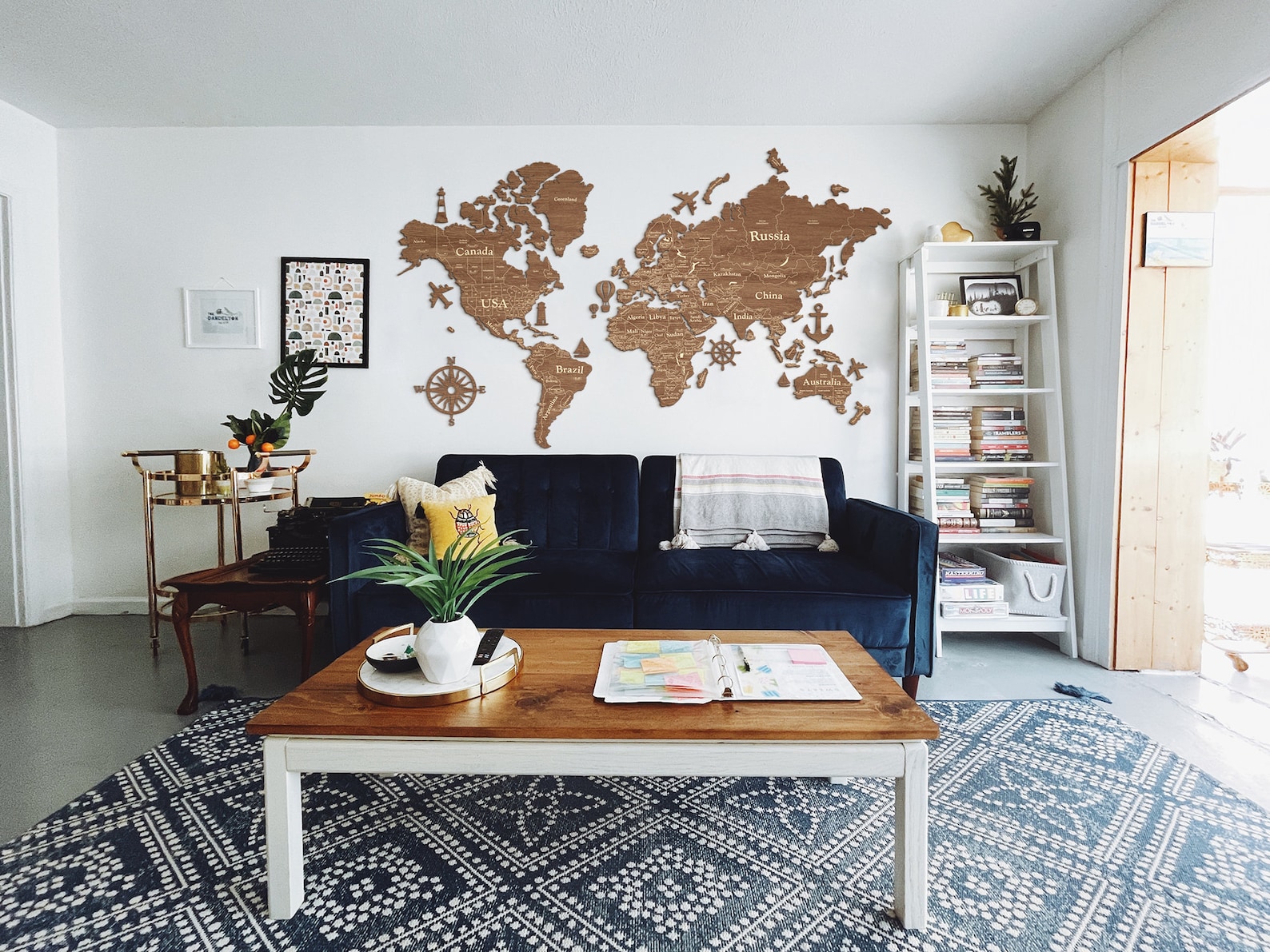 Extra Large Wooden World Map Office Map of the World World - Etsy