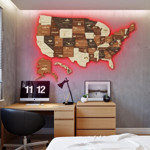 US Map With Pins,wooden Push Pin Map United States,us Map With States ...