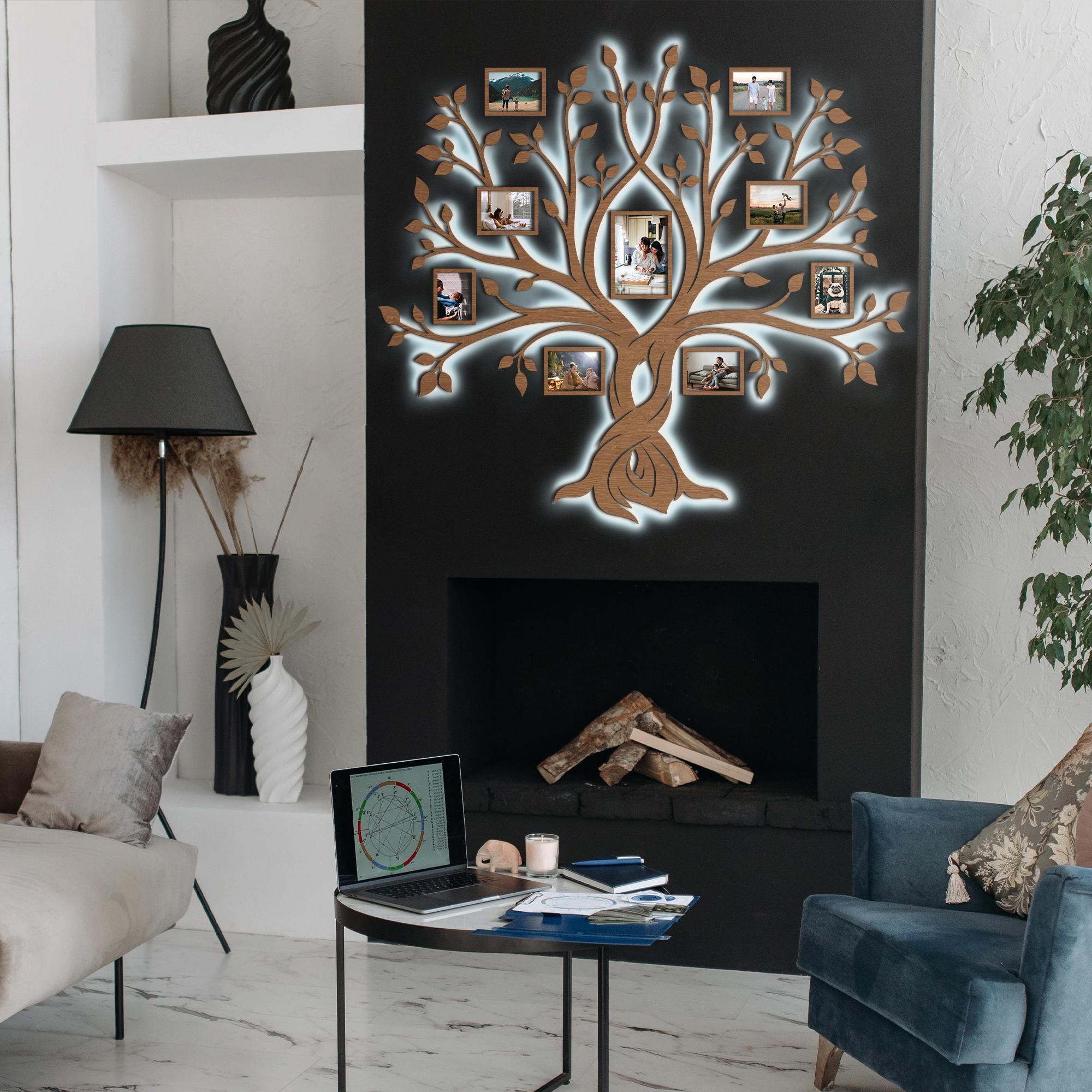 Custom Family Tree, Wooden Family Tree Frames, Family Tree Wall Art ...