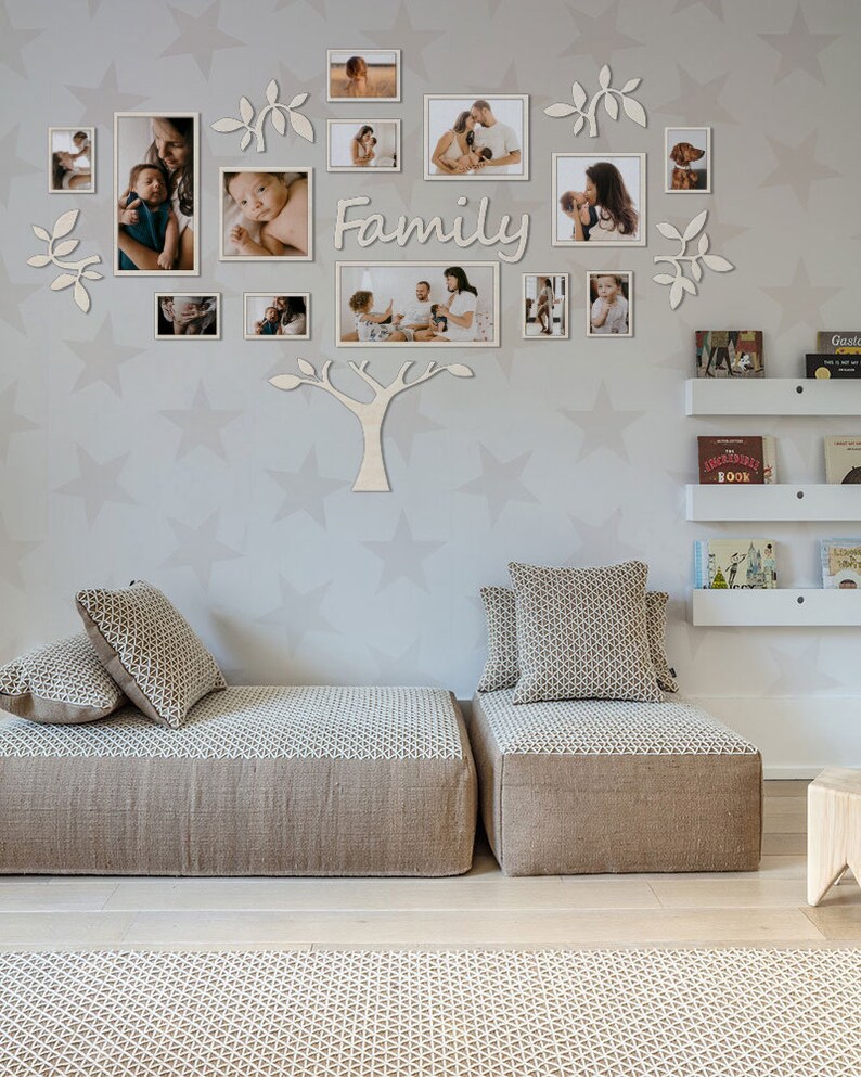 Family Tree Photo Collage Family Tree Chart Big Family - Etsy