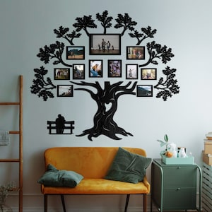 Tree of Life Wall Art, Family Photo Frames Tree, Family Photos Collage ...
