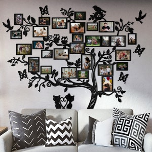 Photo Frames Collage Custom Family Tree to Decorate Hall - Etsy
