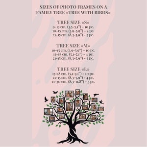 Wood Led Tree With Photo Frames, Family Photo Collage, Large Led Family ...