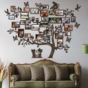 Extra Large Family Photos Frames Collage, Customizable Wooden Wall Art ...