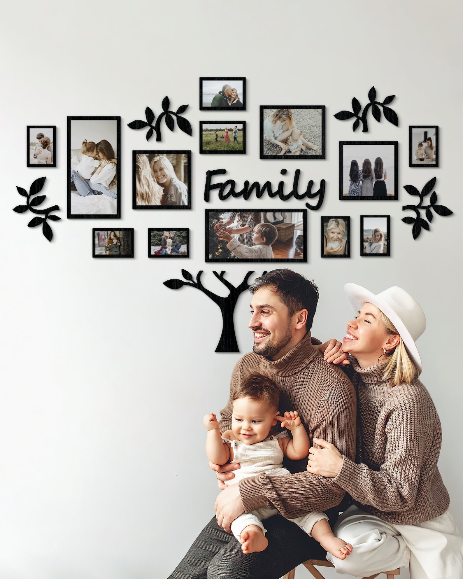 Family Tree Photo Collage Family Tree Chart Big Family - Etsy