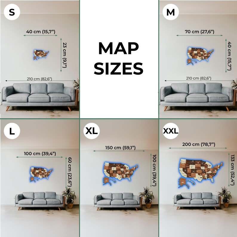 United States Map Large, US Map With Pins, Wooden Push Pin Map United ...